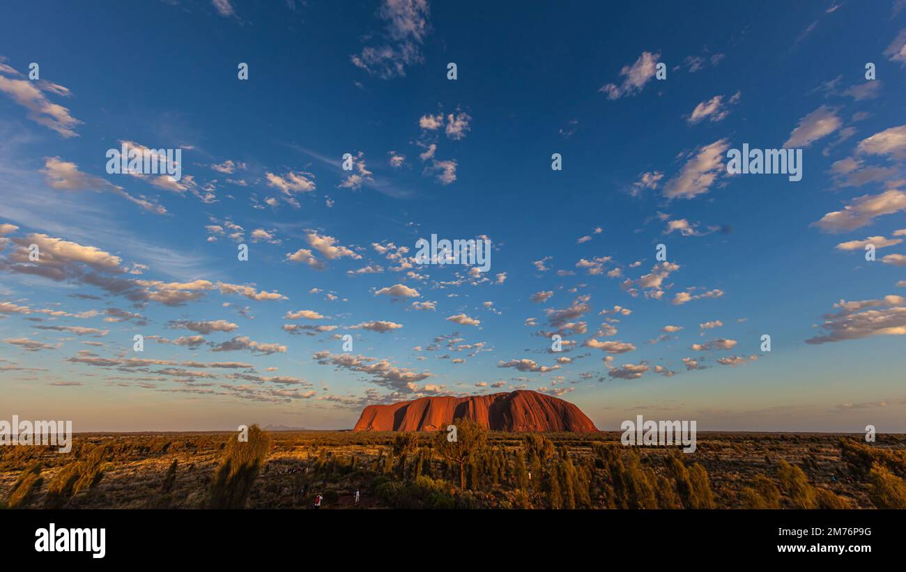 Outback, Australia - November 12, 2022: Sunrise at the Majestic Uluru ...