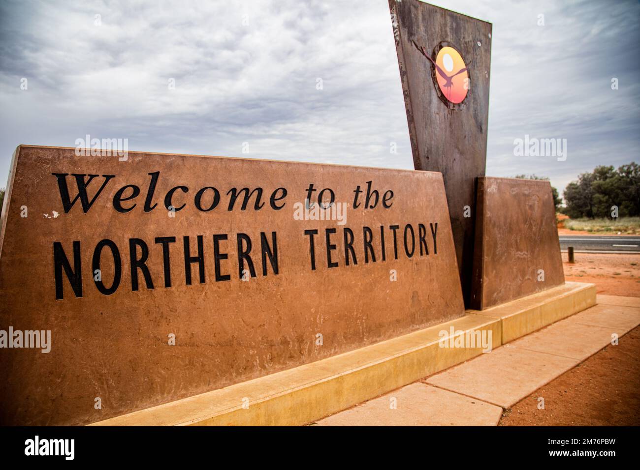 Outback, Australia - November 12, 2022: Northern territory sign at the ...
