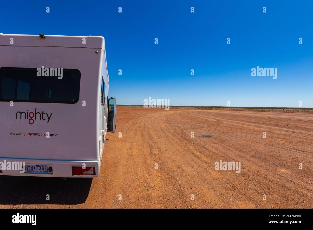 Outback, Australia - November 12, 2022: Motorhome camper van on road ...