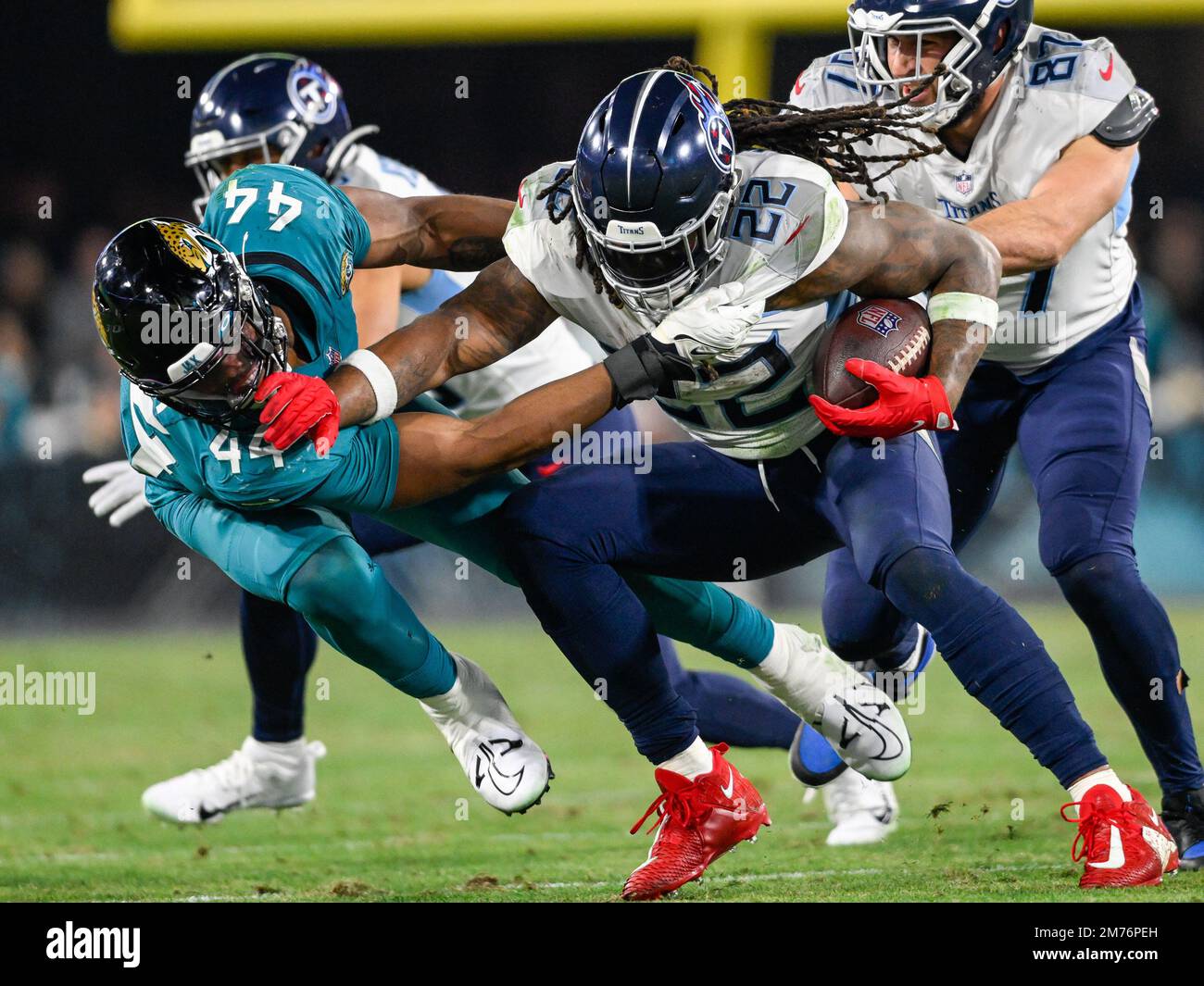 Jacksonville, FL, USA. 7th Jan, 2023. Tennessee Titans running back ...
