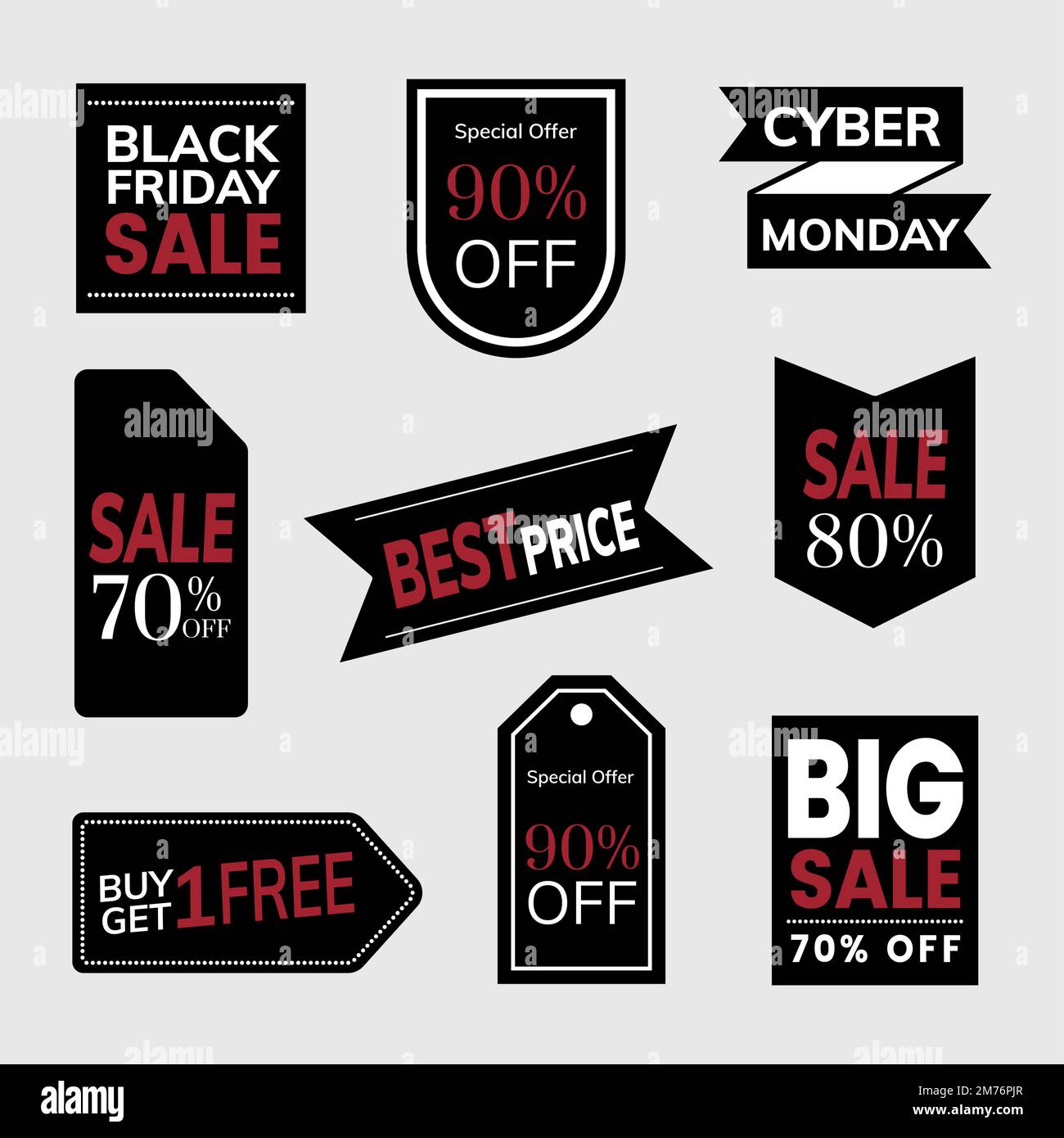 Set of promotion badge vectors Stock Vector Image & Art - Alamy