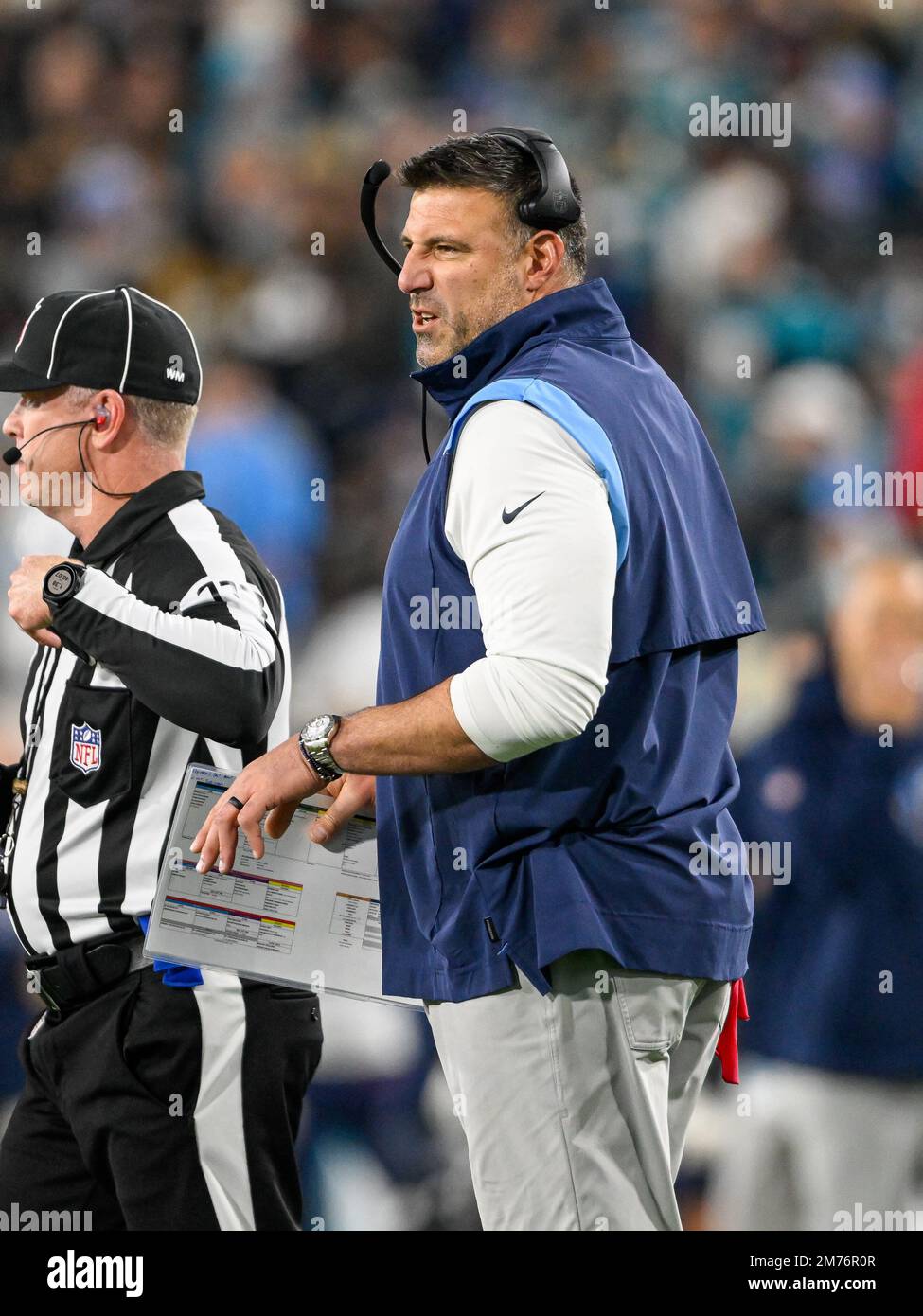 Jacksonville, FL, USA. 7th Jan, 2023. Tennessee Titans head coach Mike ...