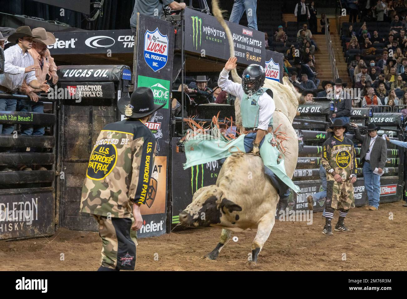 New York, United States. 06th Jan, 2023. Thiago Salgado rides Cowboy ...