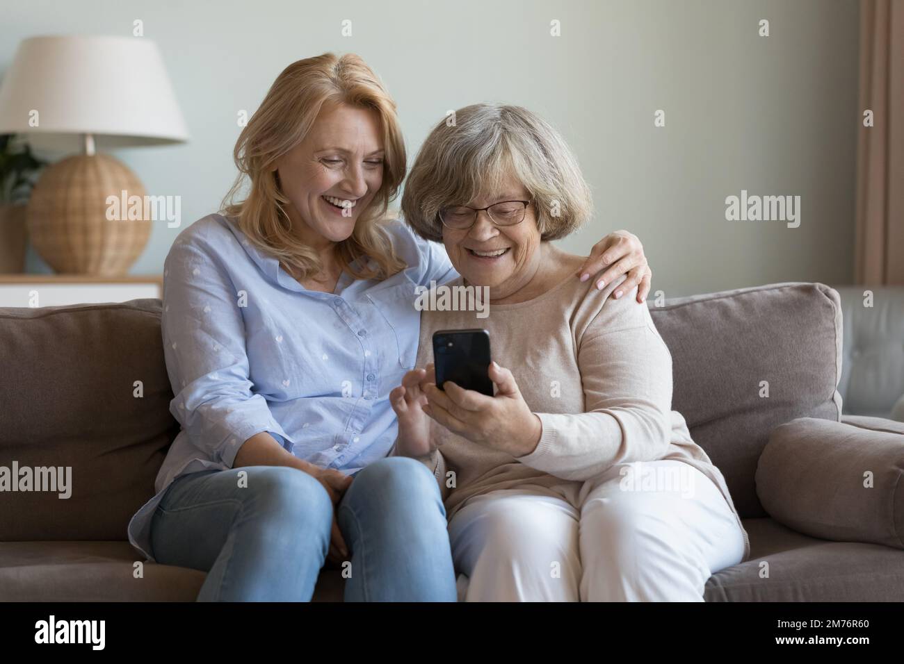 Helping grandma hi-res stock photography and images - Alamy