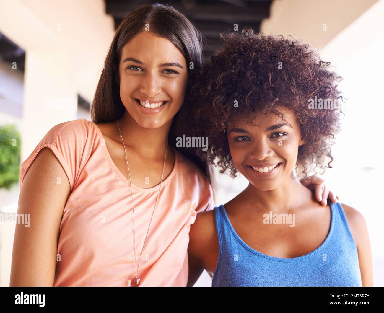 All Smiles When Friends Hang Out Two Girlfriends Hanging Out Together