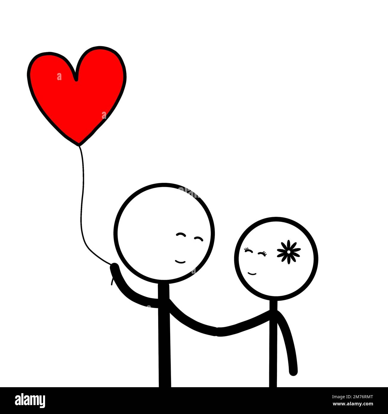 Illustration stick figure couple in hi-res stock photography and images ...