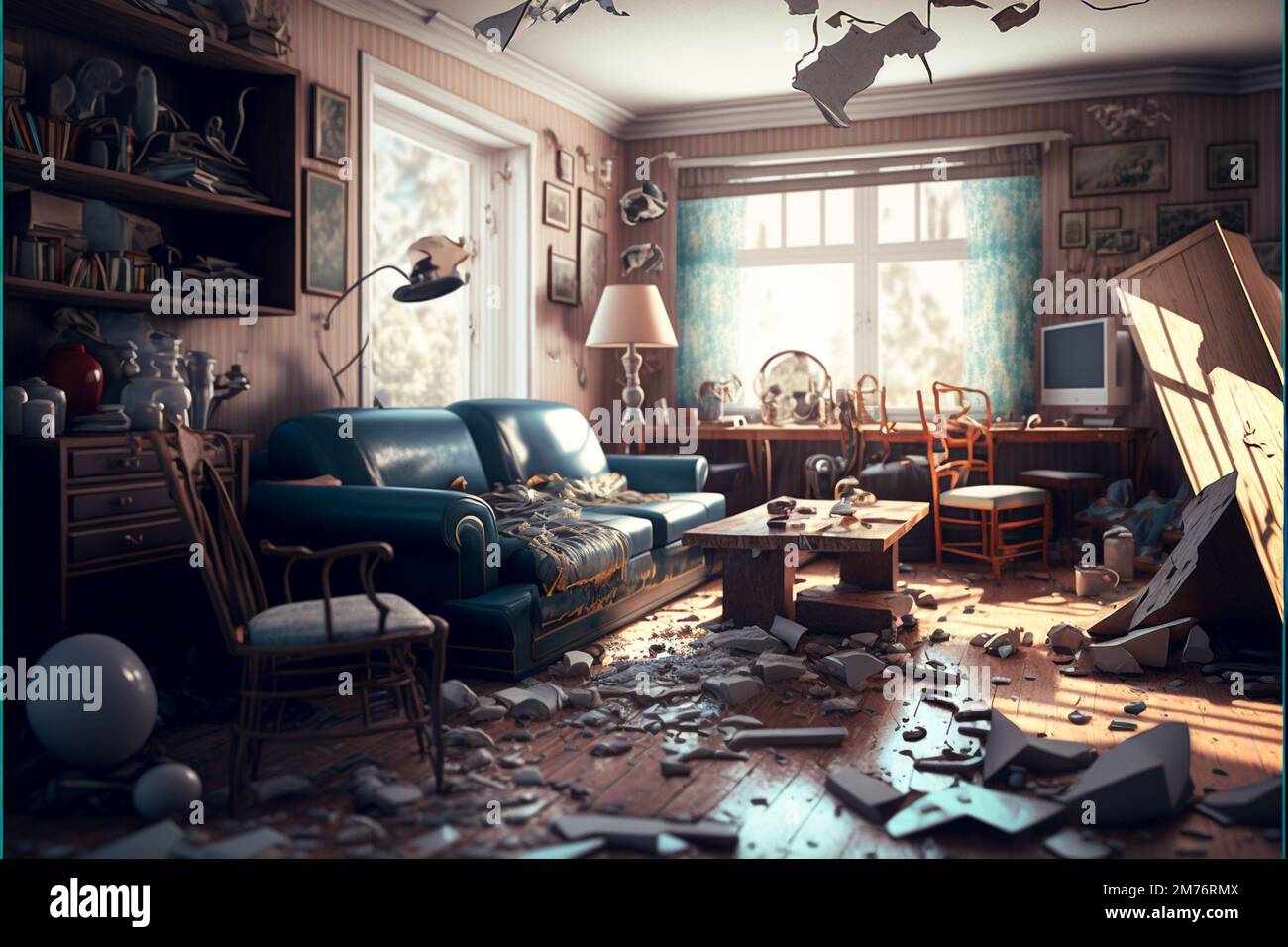 Earthquake aftermath indoors hi-res stock photography and images - Alamy