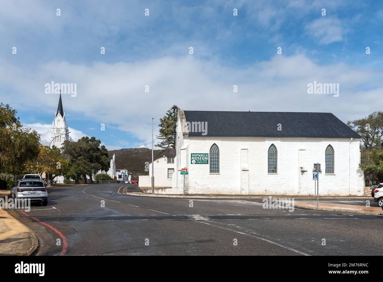 Bredasdorp, South Africa - Sep 23, 2022: A street scene, with the ...