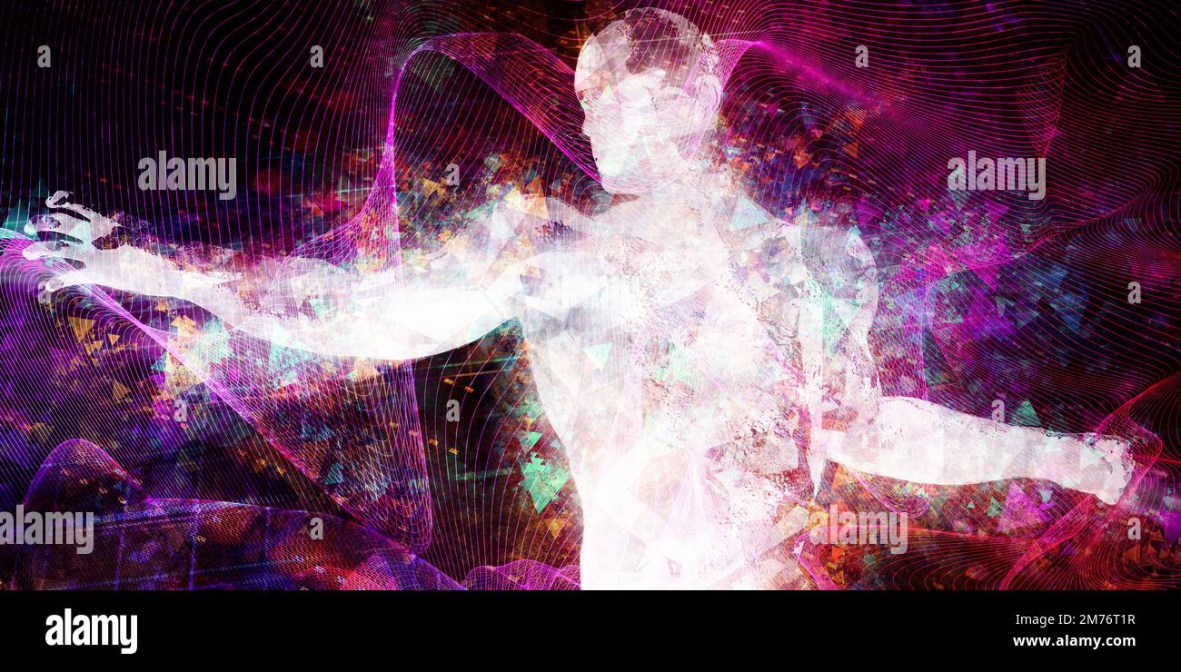 Science Fiction Extraterrestrial Lifeform Glowing Alien Stock Photo - Alamy