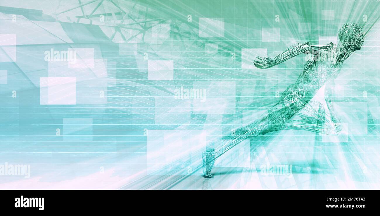 Futuristic Art Abstract with Digital Technology Theme Stock Photo - Alamy