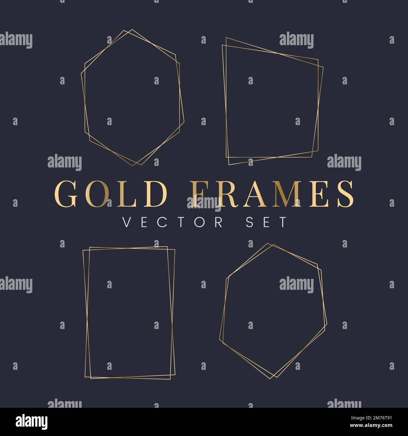 Set of gold frame vectors Stock Vector Image & Art - Alamy