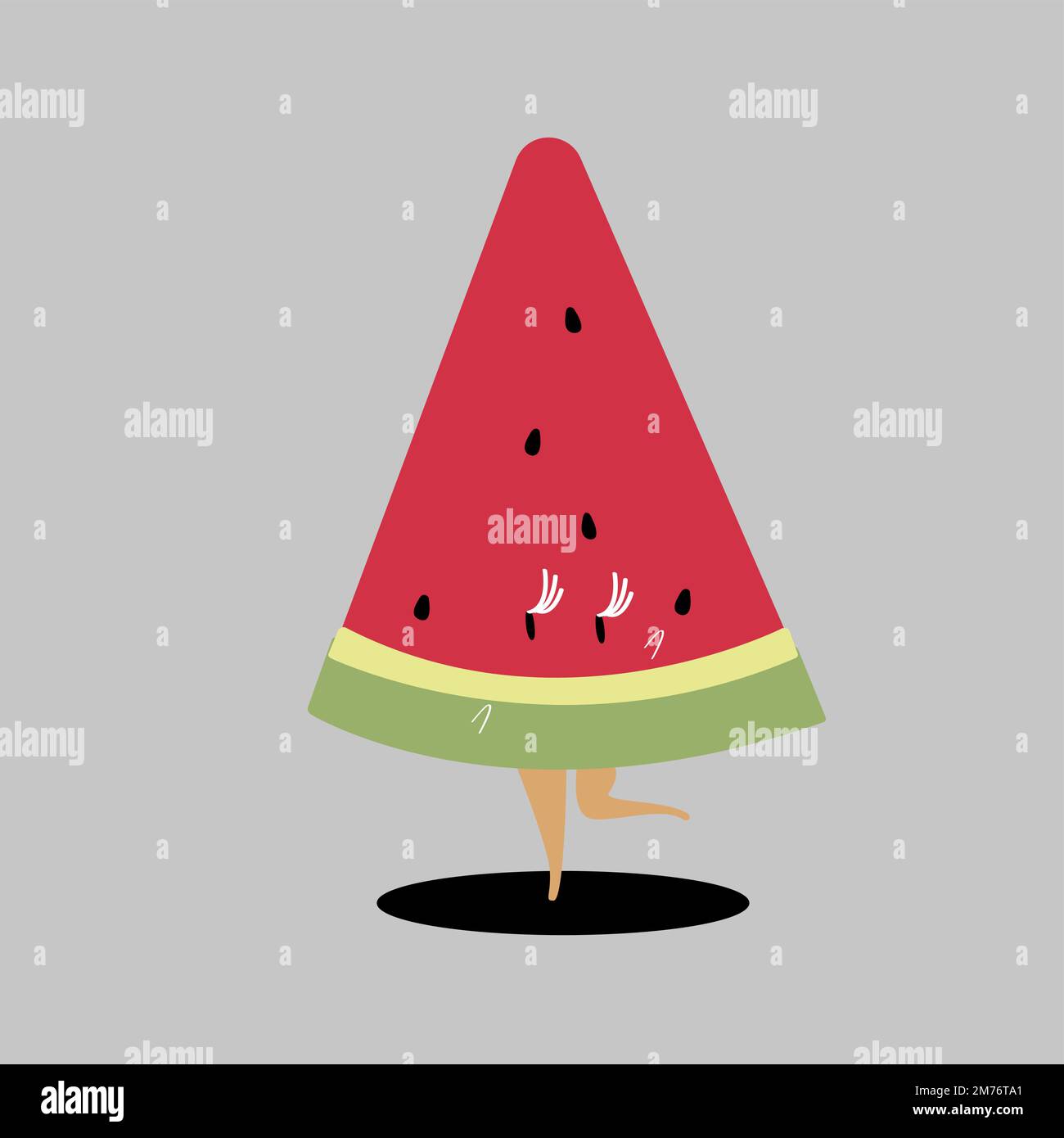 Slice of watermelon cartoon vector Stock Vector Image & Art - Alamy