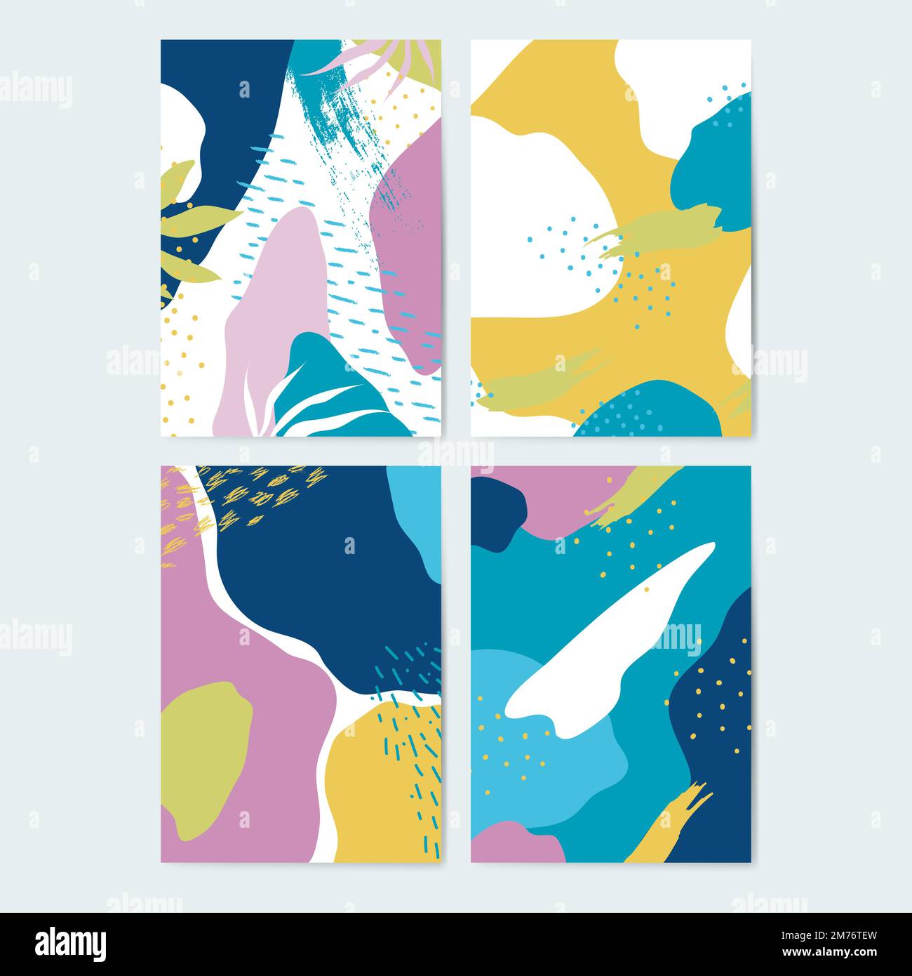 Set of colorful Memphis style backgrounds vector Stock Vector Image ...