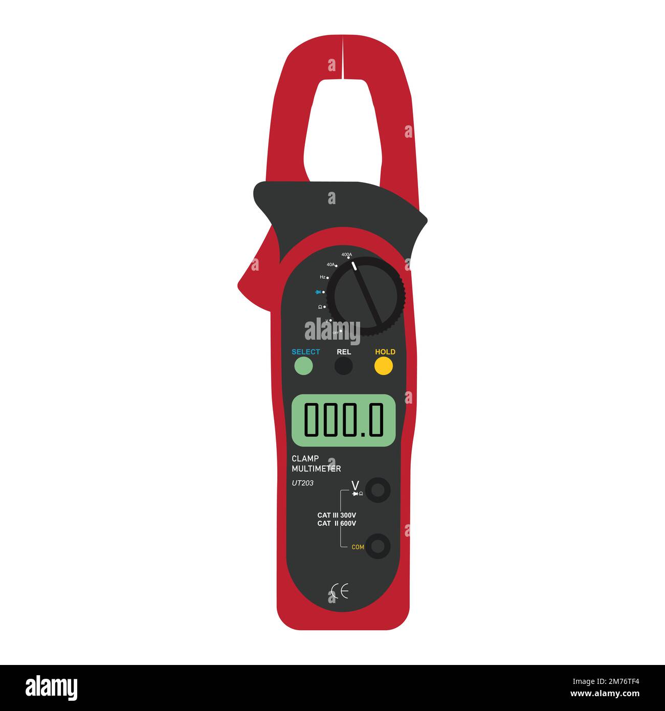 vector design of clamp multimeter isolated on white background Stock ...