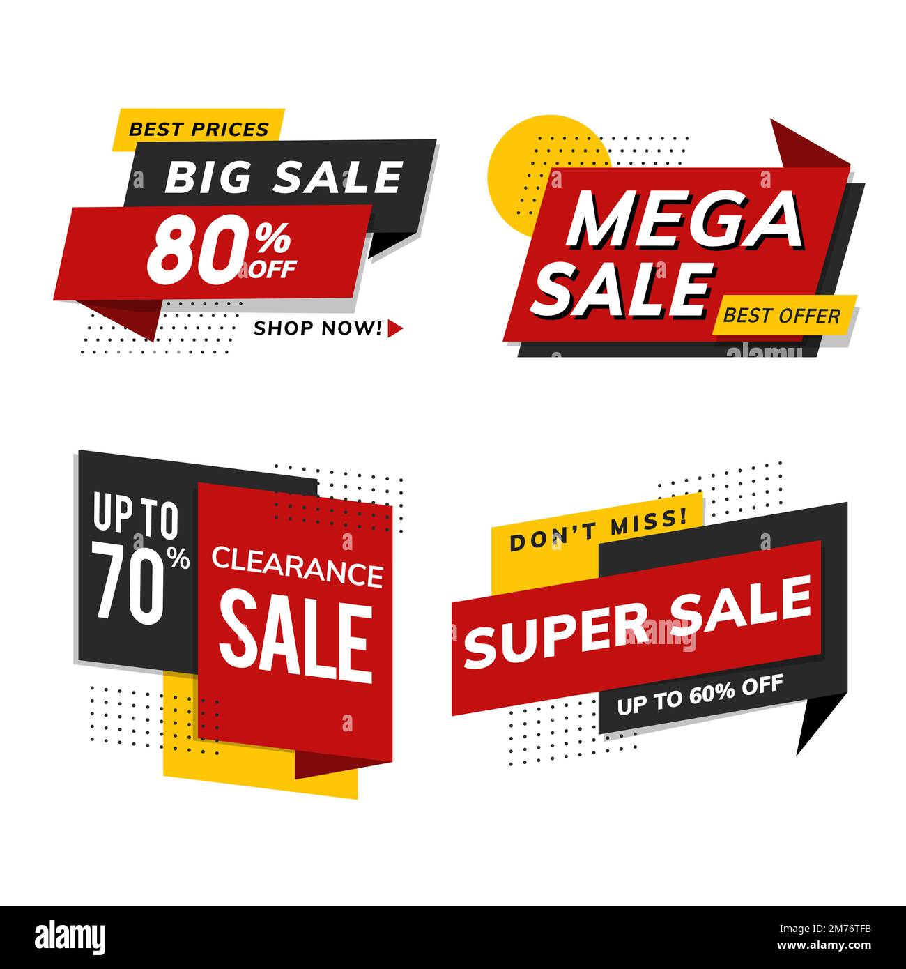 Shop sale promotion advertisements vector set Stock Vector Image & Art ...
