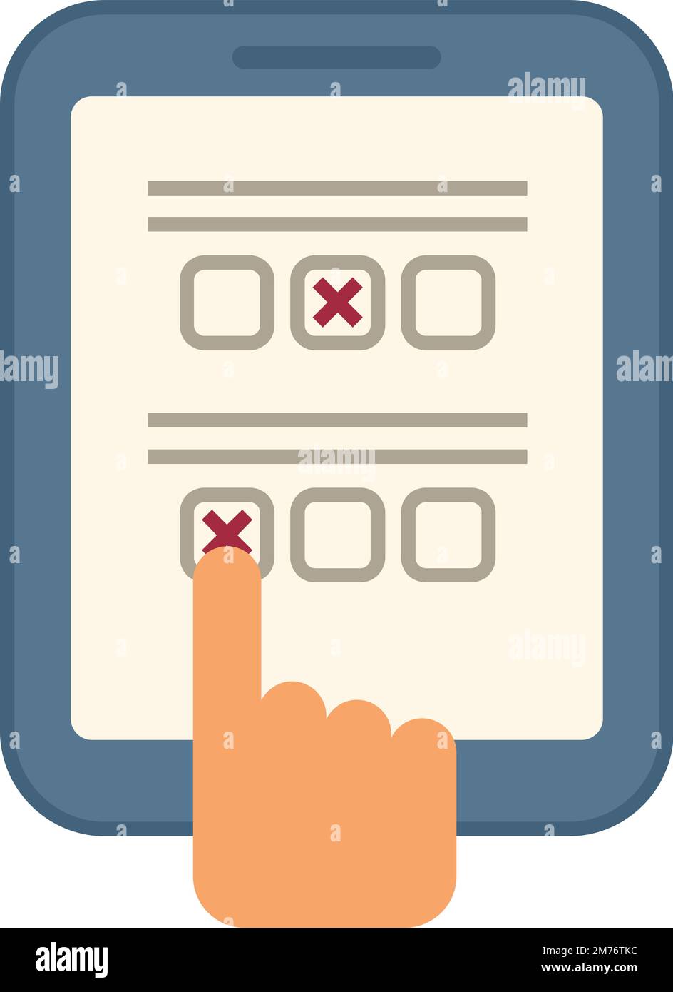 Student tablet questionnaire Stock Vector Images - Alamy