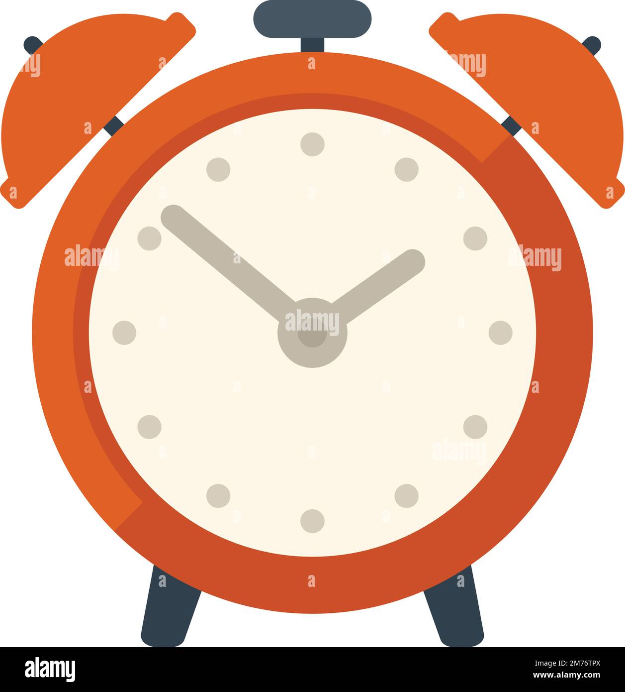 School alarm clock icon flat vector. Test exam. Paper check isolated ...