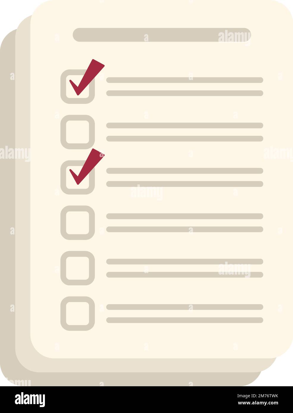 Test icon flat vector. School exam. Sheet mark isolated Stock Vector ...