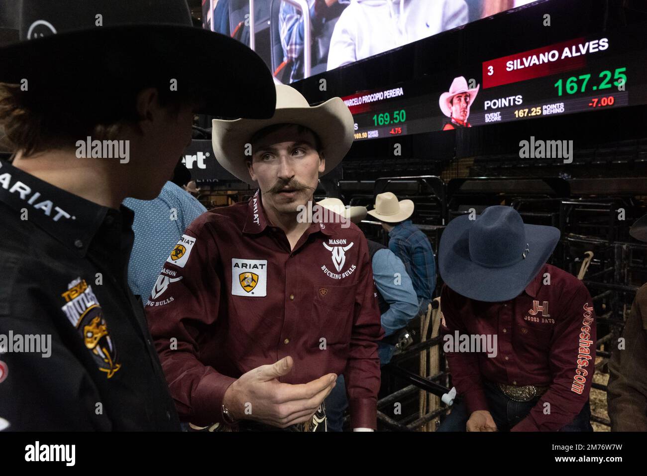 New York, New York, USA. 7th Jan, 2023. Professional bull rider DANIEL ...