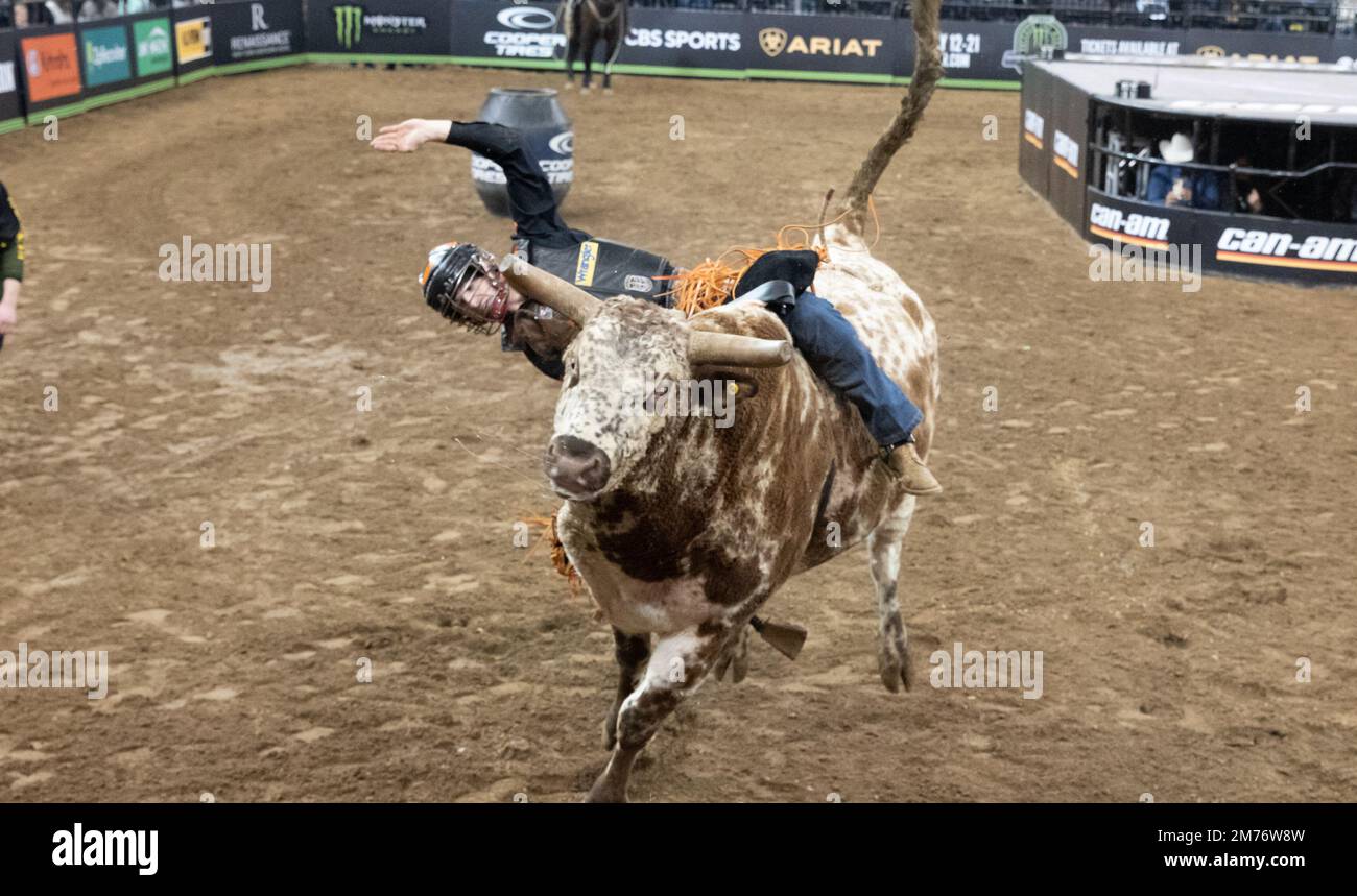 New York, New York, USA. 7th Jan, 2023. Professional bull rider CASEY ...