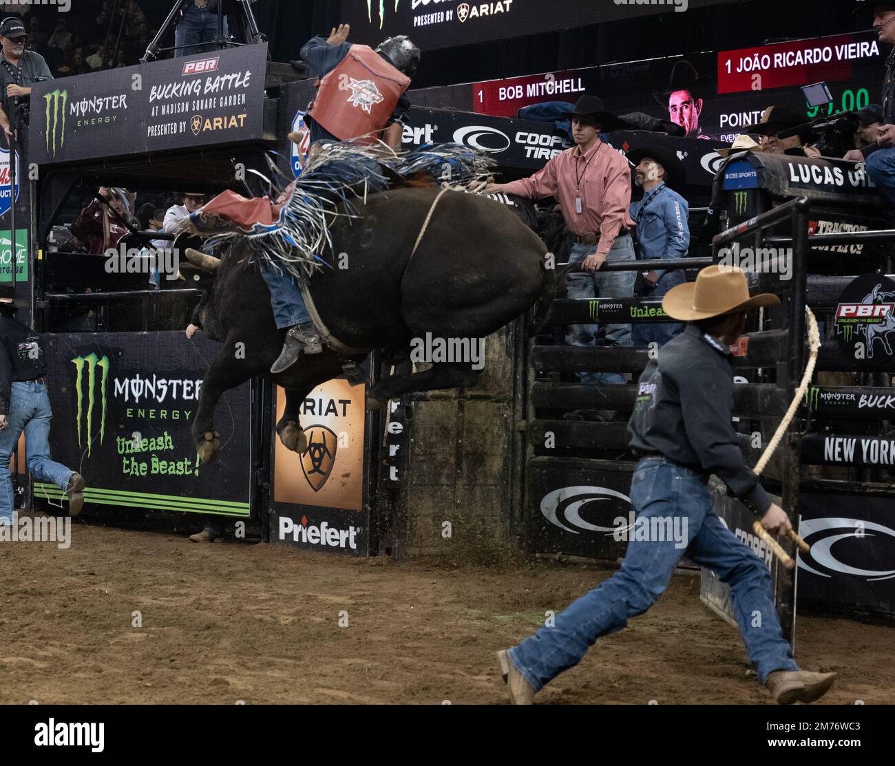 New York, New York, USA. 7th Jan, 2023. Professional bull rider ALISSON ...