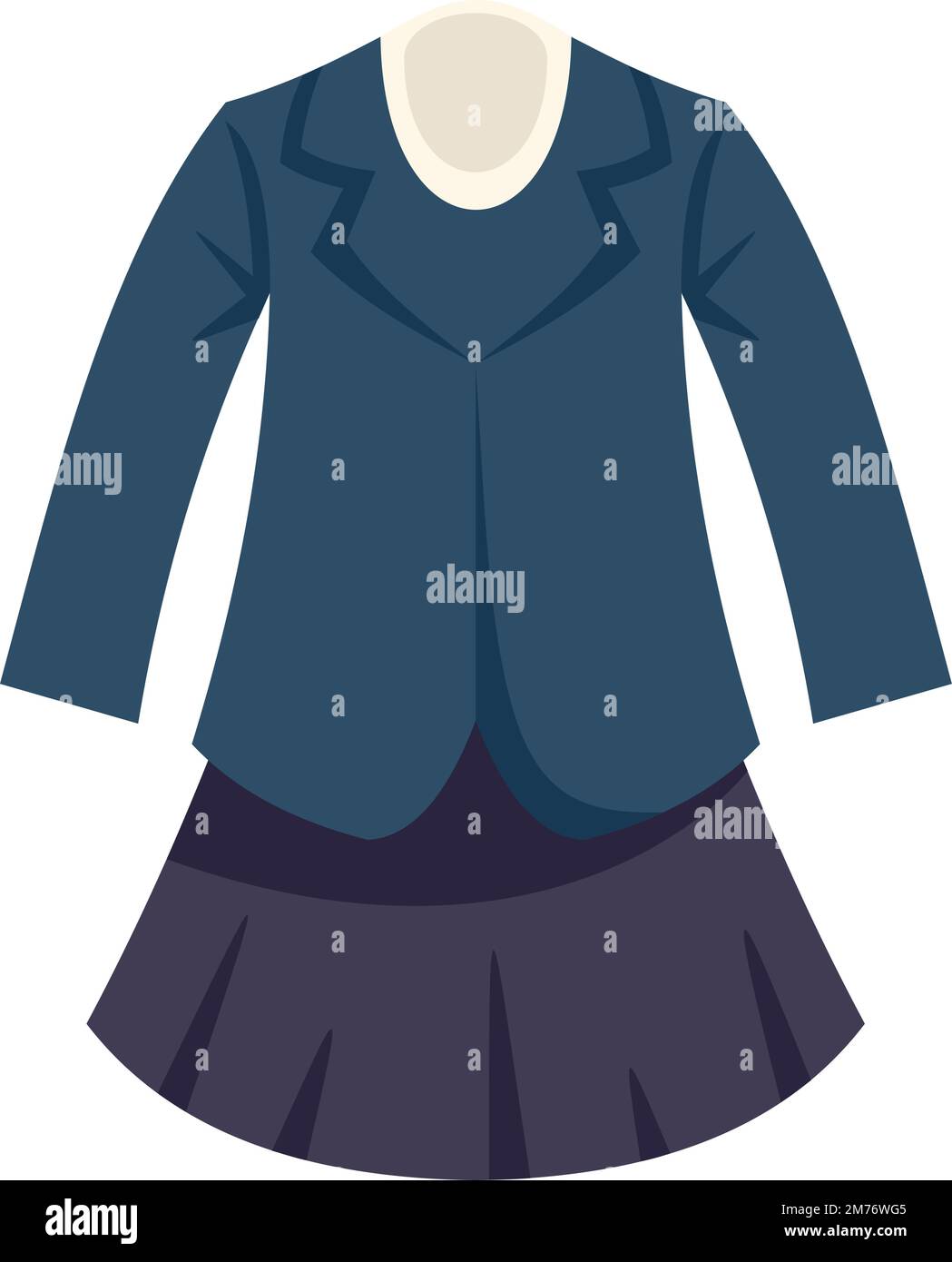 Jacket dress icon flat vector. School uniform. Suit pupil isolated ...