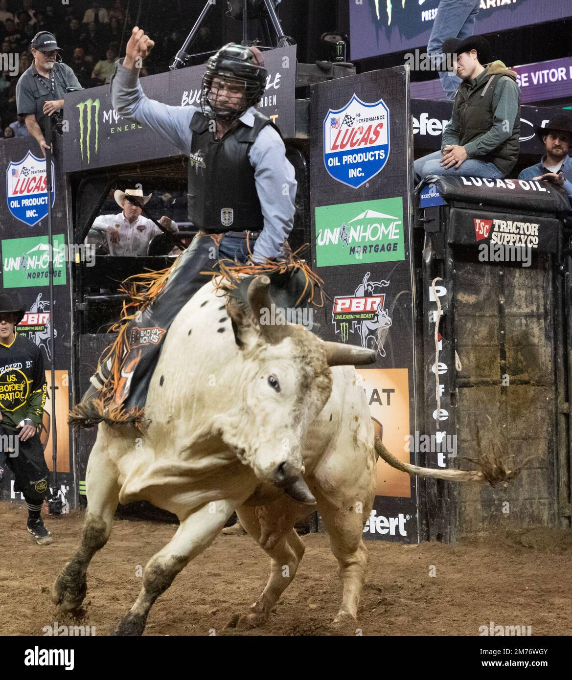 New York, New York, USA. 7th Jan, 2023. Professional bull rider BOB ...