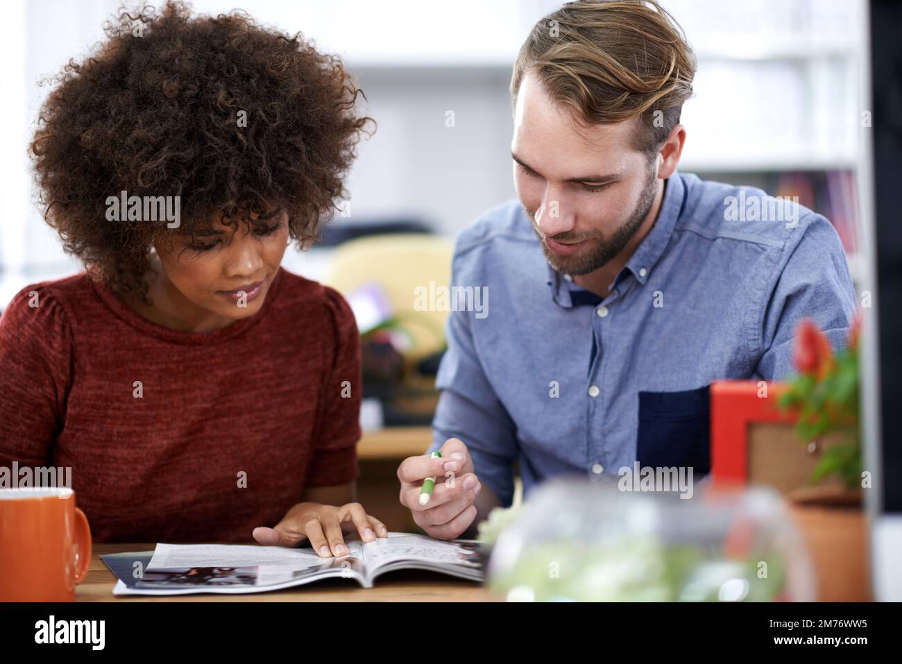 Meeting of the creative minds. two young design professionals working ...