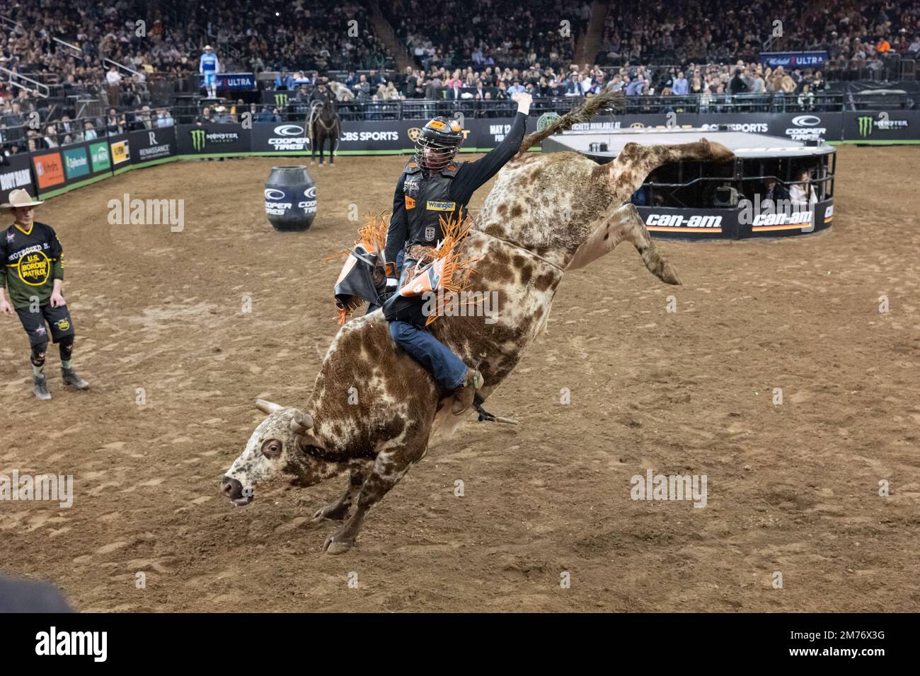 New York, New York, USA. 7th Jan, 2023. Professional bull rider CASEY ...