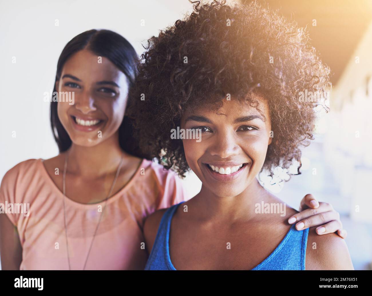 All Smiles When Friends Hang Out Two Girlfriends Hanging Out Together