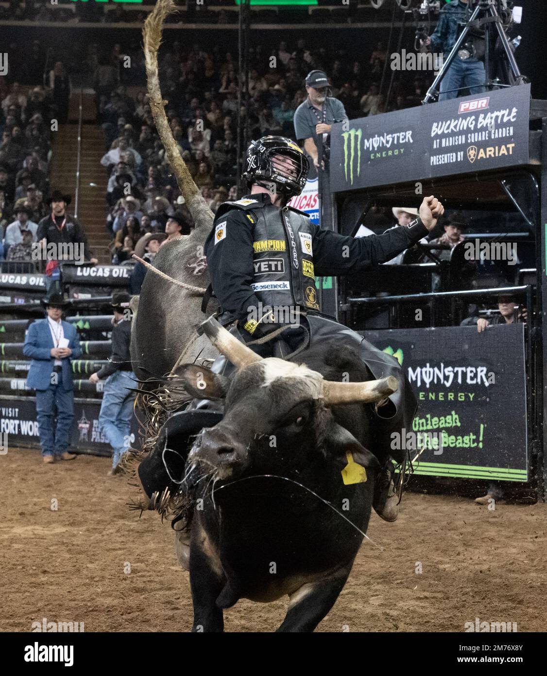 New York, New York, USA. 7th Jan, 2023. Professional bull rider COOPER ...