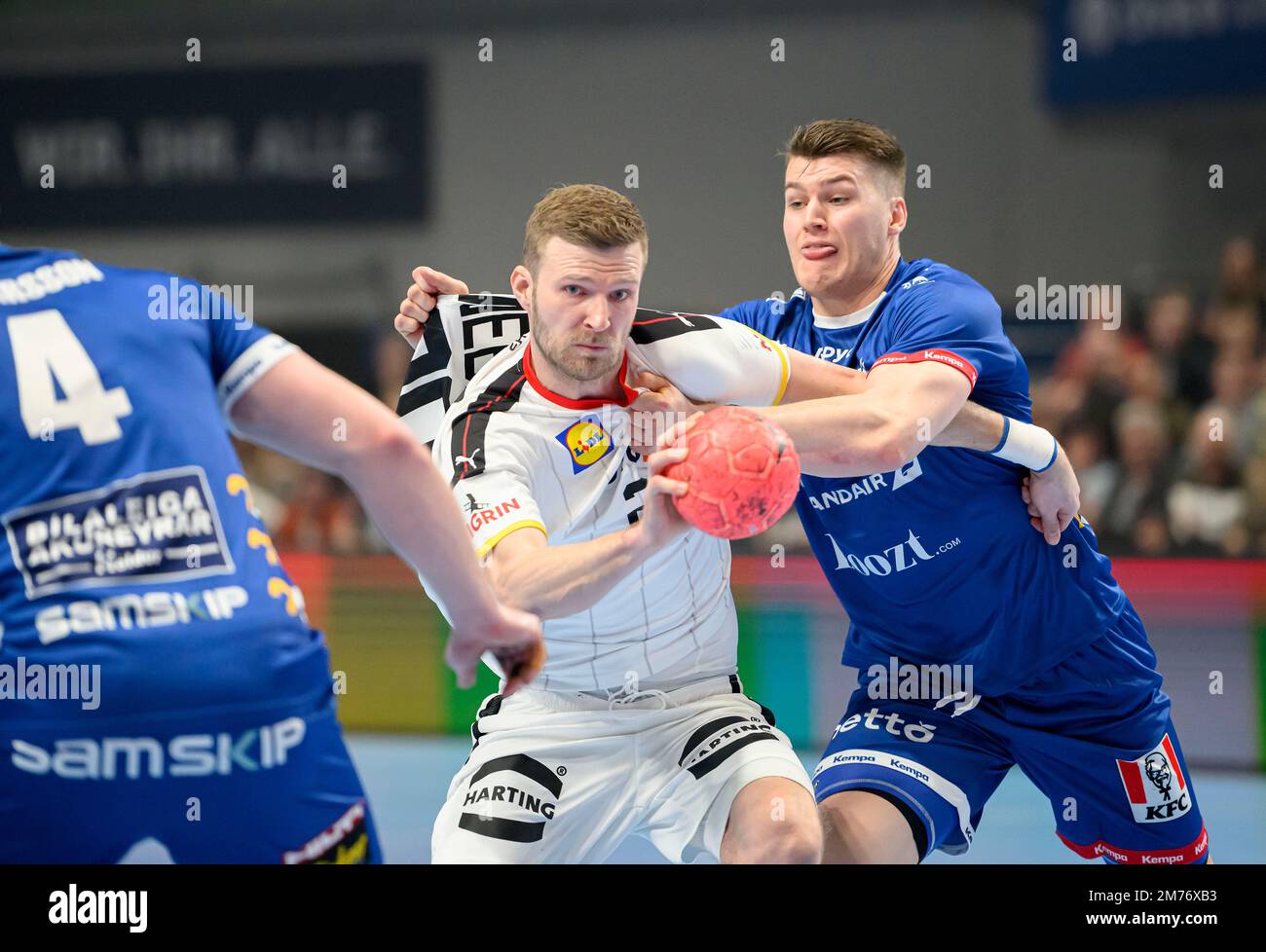 left to right Philipp WEBER (GER), Elvar Oern JONSSON (ISL), action ...