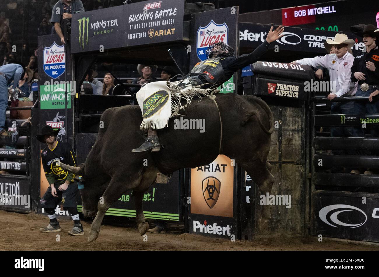 New York, New York, USA. 7th Jan, 2023. Professional bull rider ELI ...