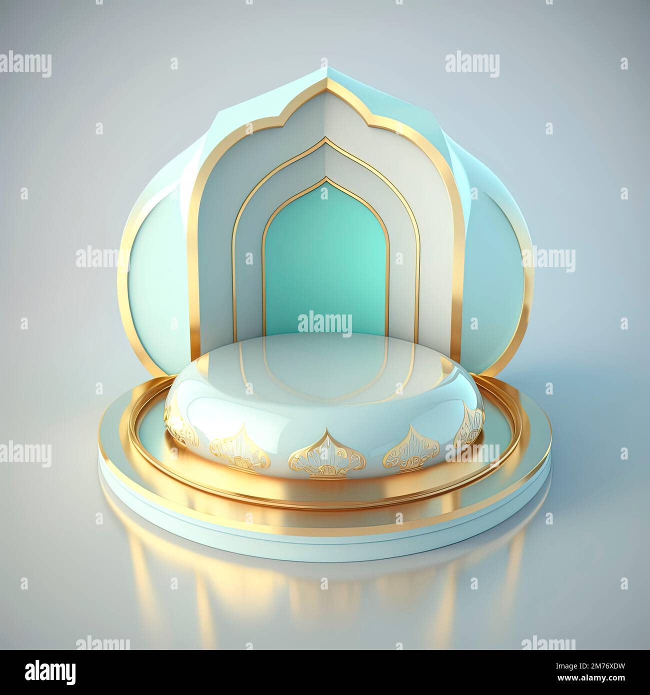 Islamic ramadan podium background of futuristic and modern 3d realistic ...