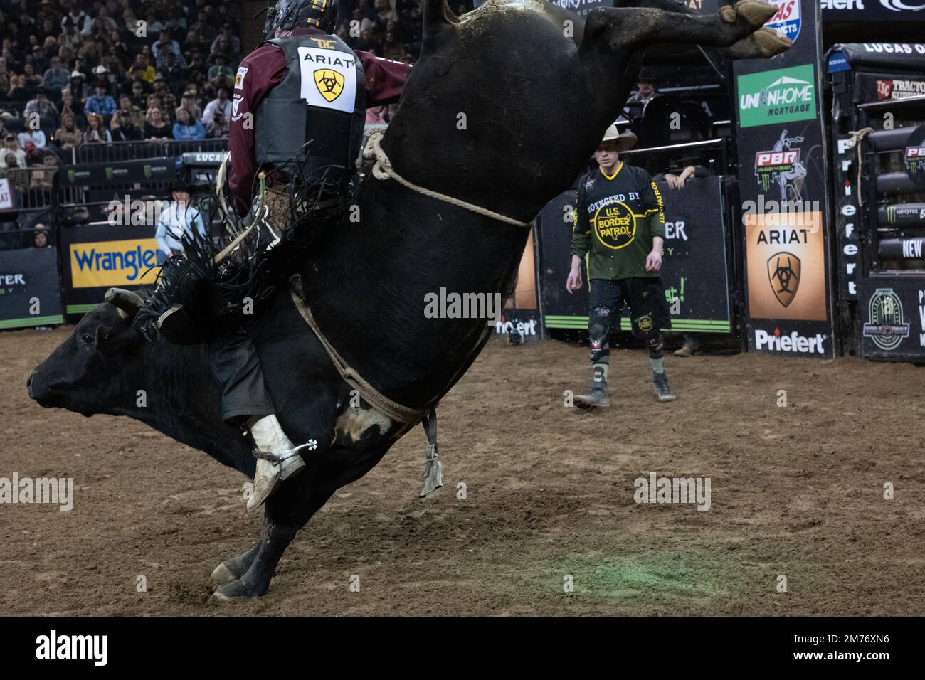 New York, New York, USA. 7th Jan, 2023. Professional bull rider DANIEL ...