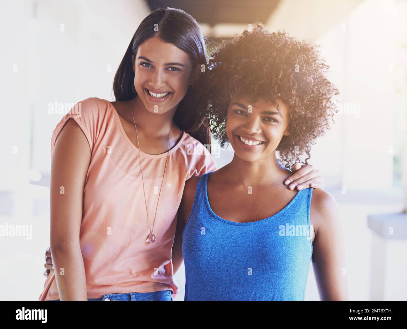 That bestie bond. two girlfriends hanging out together Stock Photo - Alamy