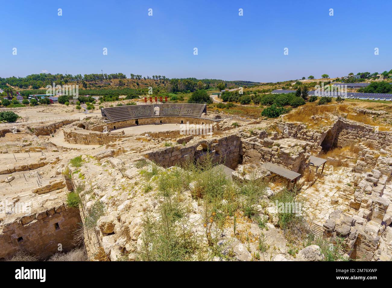 View of ancient ruins in the northern area, in Bet Guvrin National Park ...