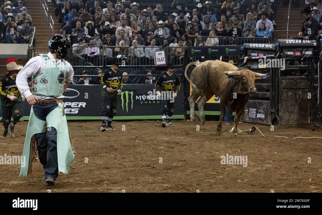 New York, New York, USA. 7th Jan, 2023. Professional bull rider ADRIANO ...