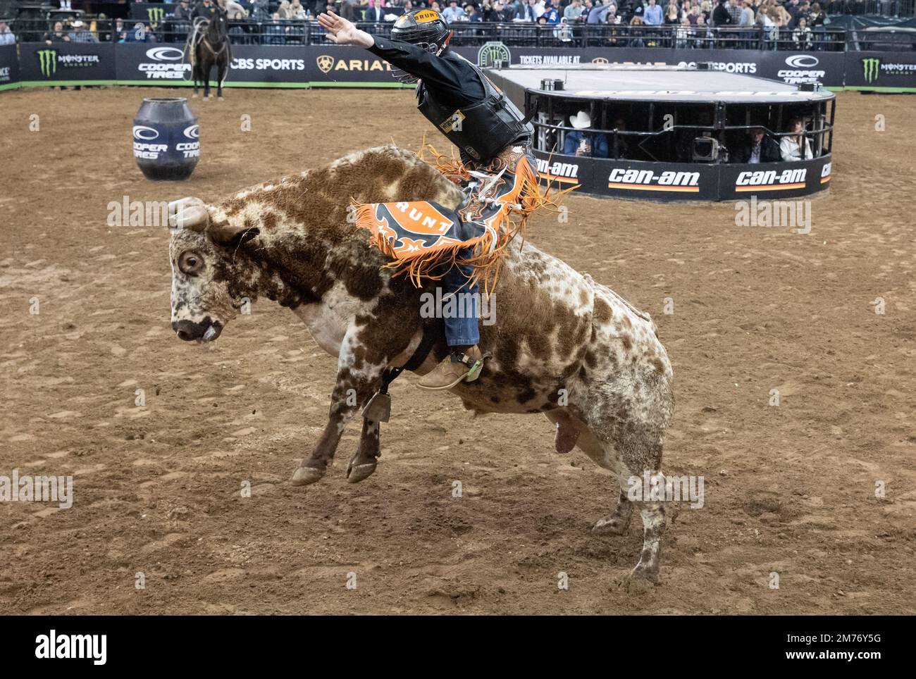 New York, New York, USA. 7th Jan, 2023. Professional bull rider CASEY ...