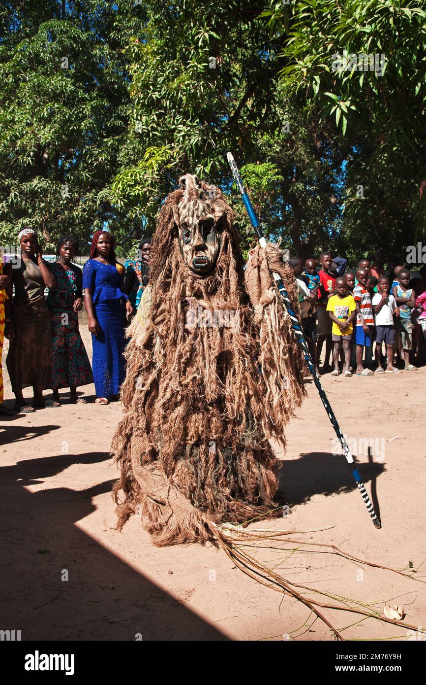 Kumpo dance with masks in Senegal, West Africa Stock Photo - Alamy