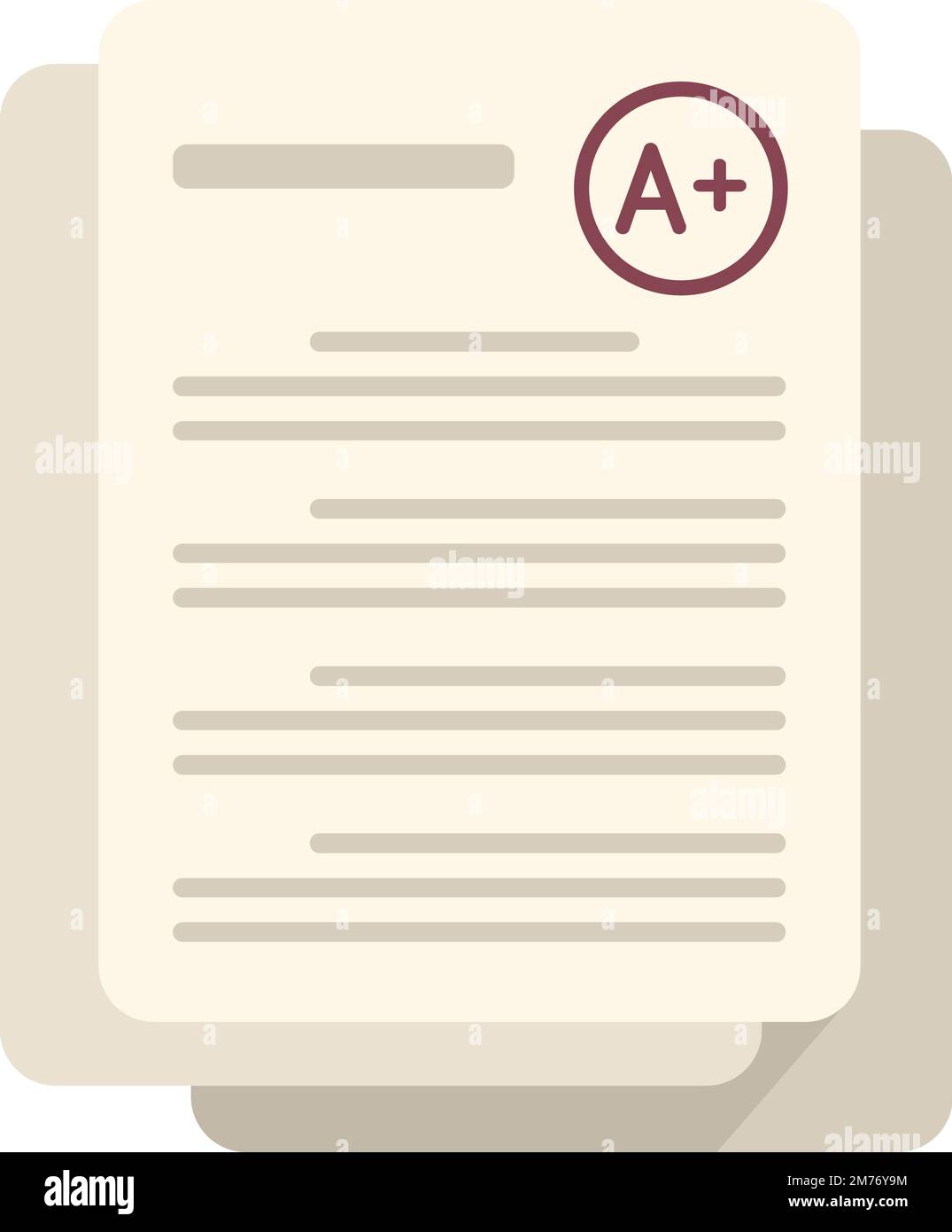 Best school test icon flat vector. Paper check. Survey sheet isolated ...