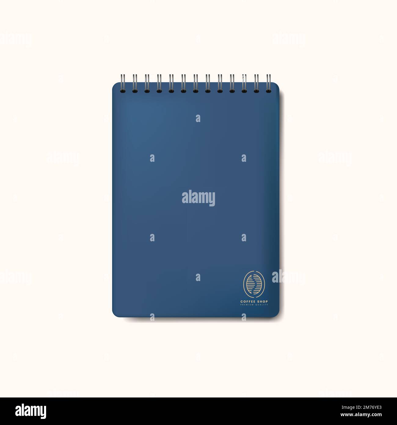 Spiral blue notebook mockup isolated vector Stock Vector Image & Art ...