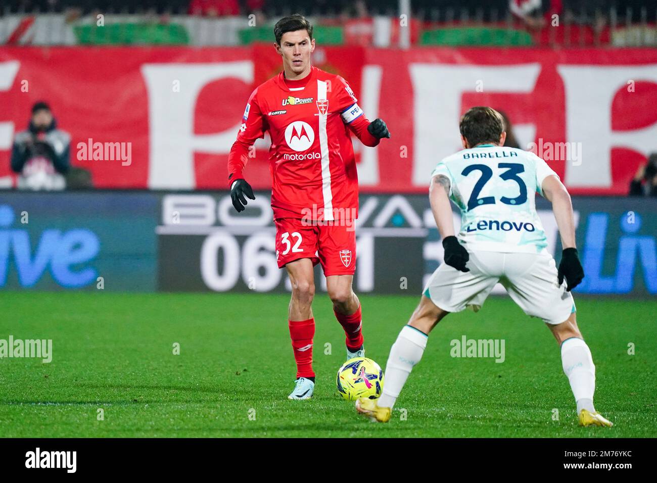 U-Power Stadium, Monza, Italy, January 07, 2023, Matteo Pessina (AC ...