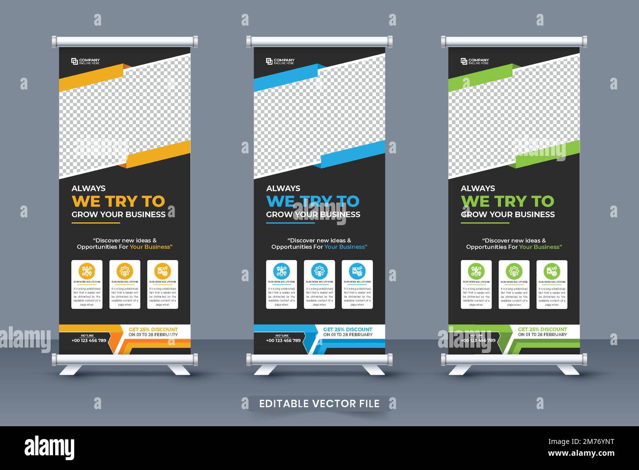 Corporate business advertisement standee poster design with creative ...