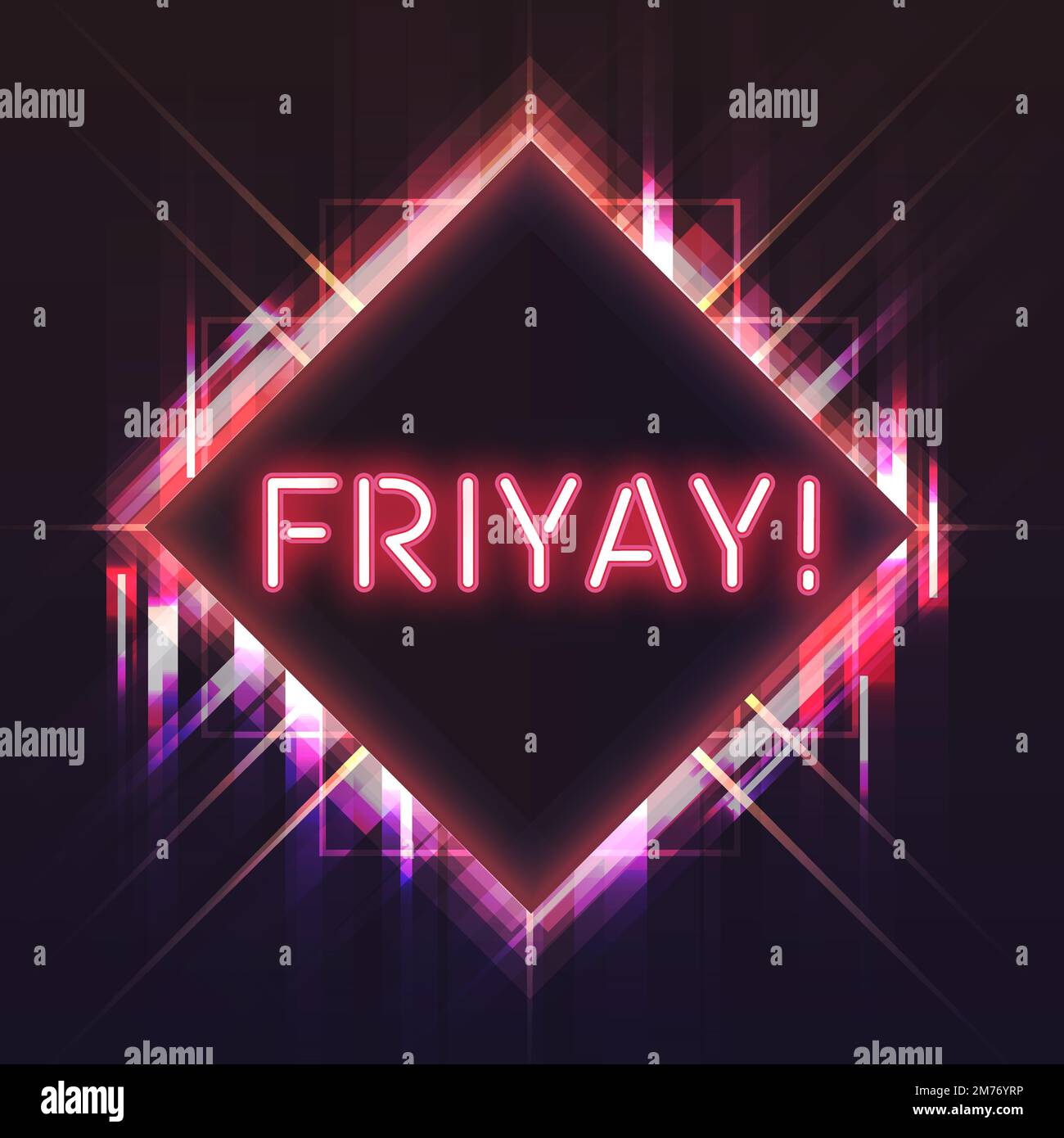 Red friyay neon signboard vector Stock Vector Image & Art - Alamy