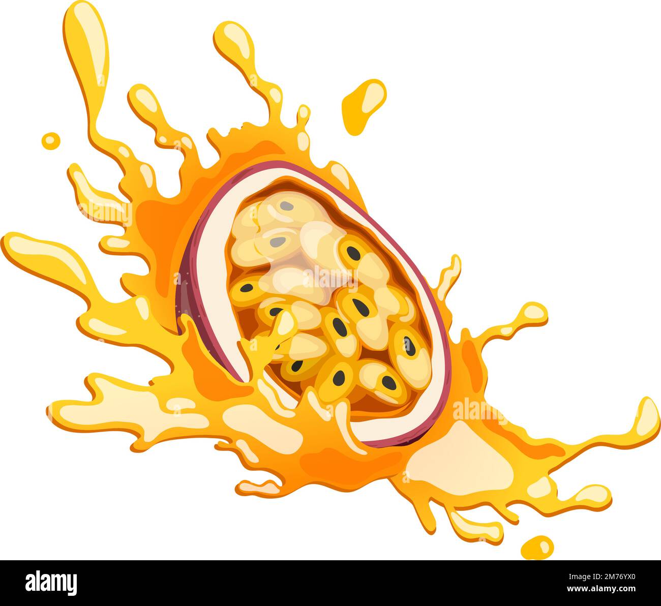 Yellow passionfruit Stock Vector Images - Alamy