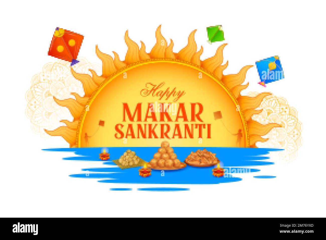 Happy lohri holiday background Cut Out Stock Images & Pictures - Alamy