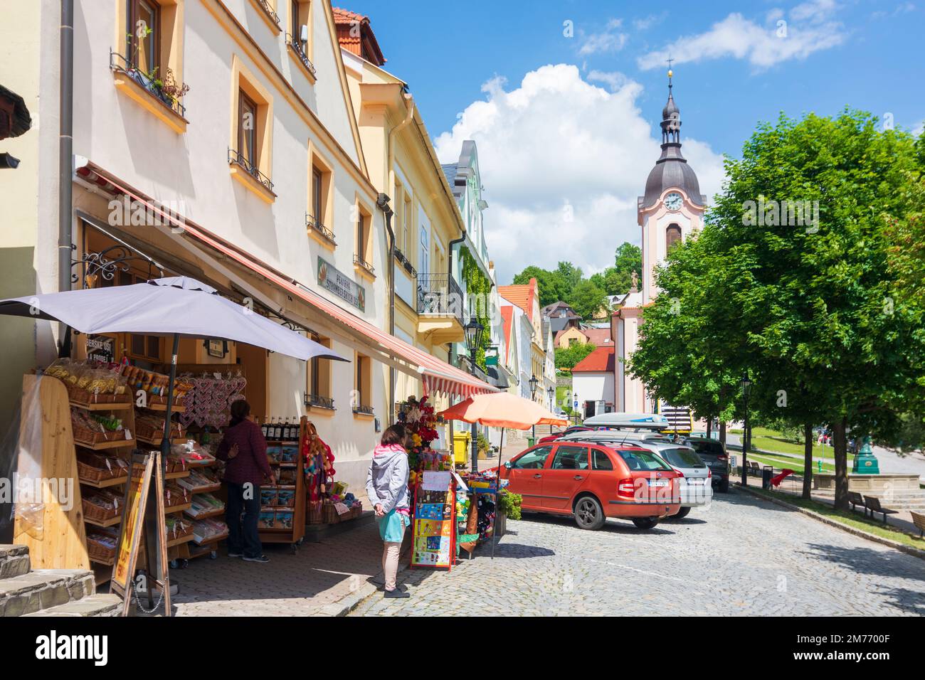 Stramberk (Stramberg): Town Square, tower Truba of Stramberk ...