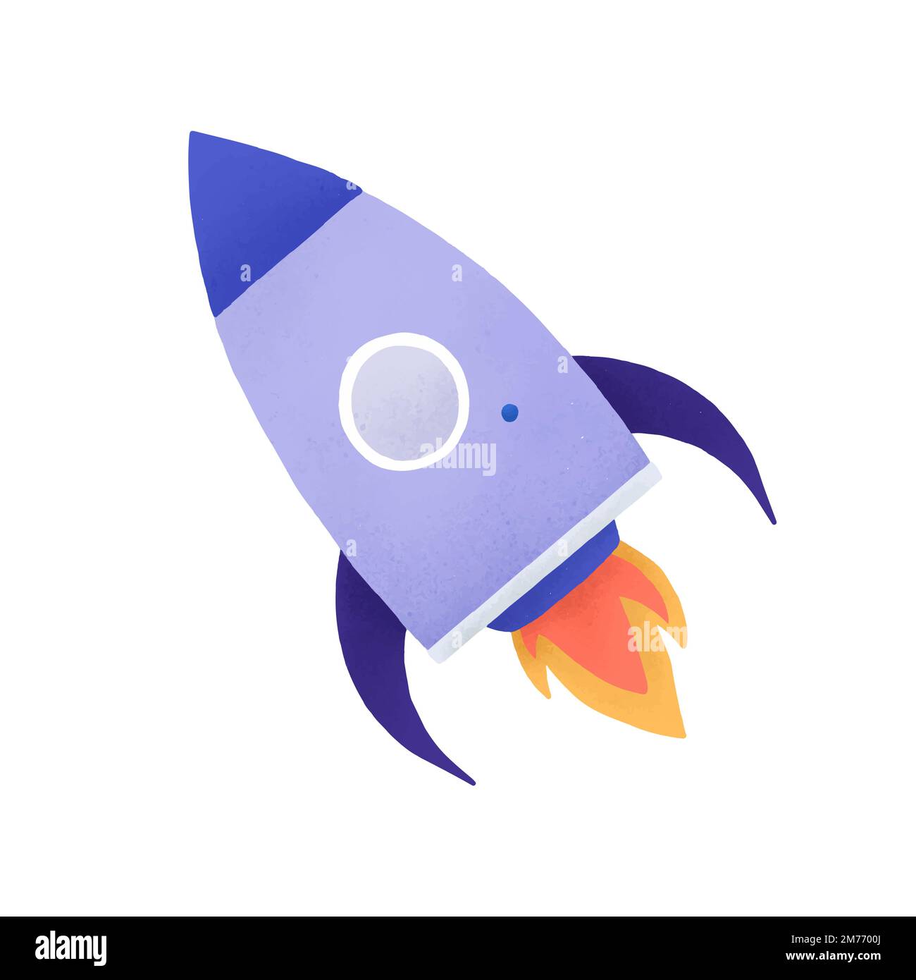 Rocket launching on white Stock Vector Images - Alamy