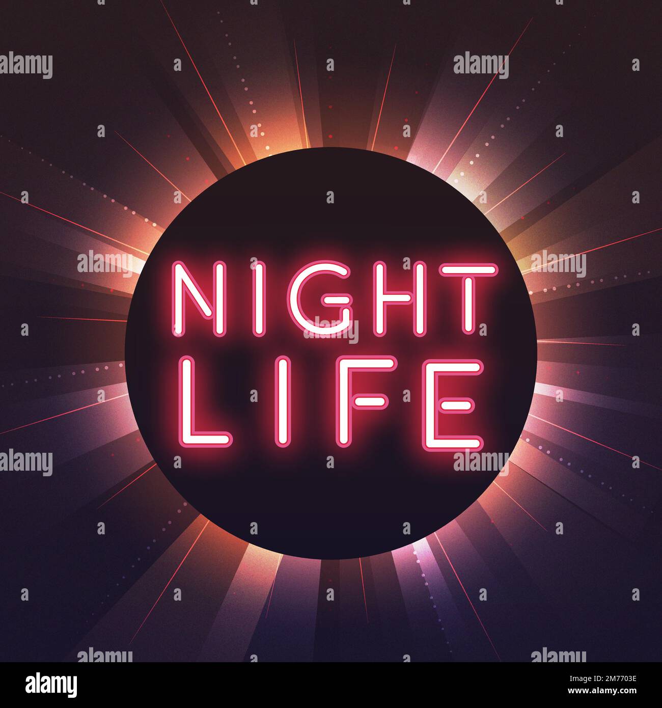 Orange glowing neon sign Stock Vector Images - Alamy